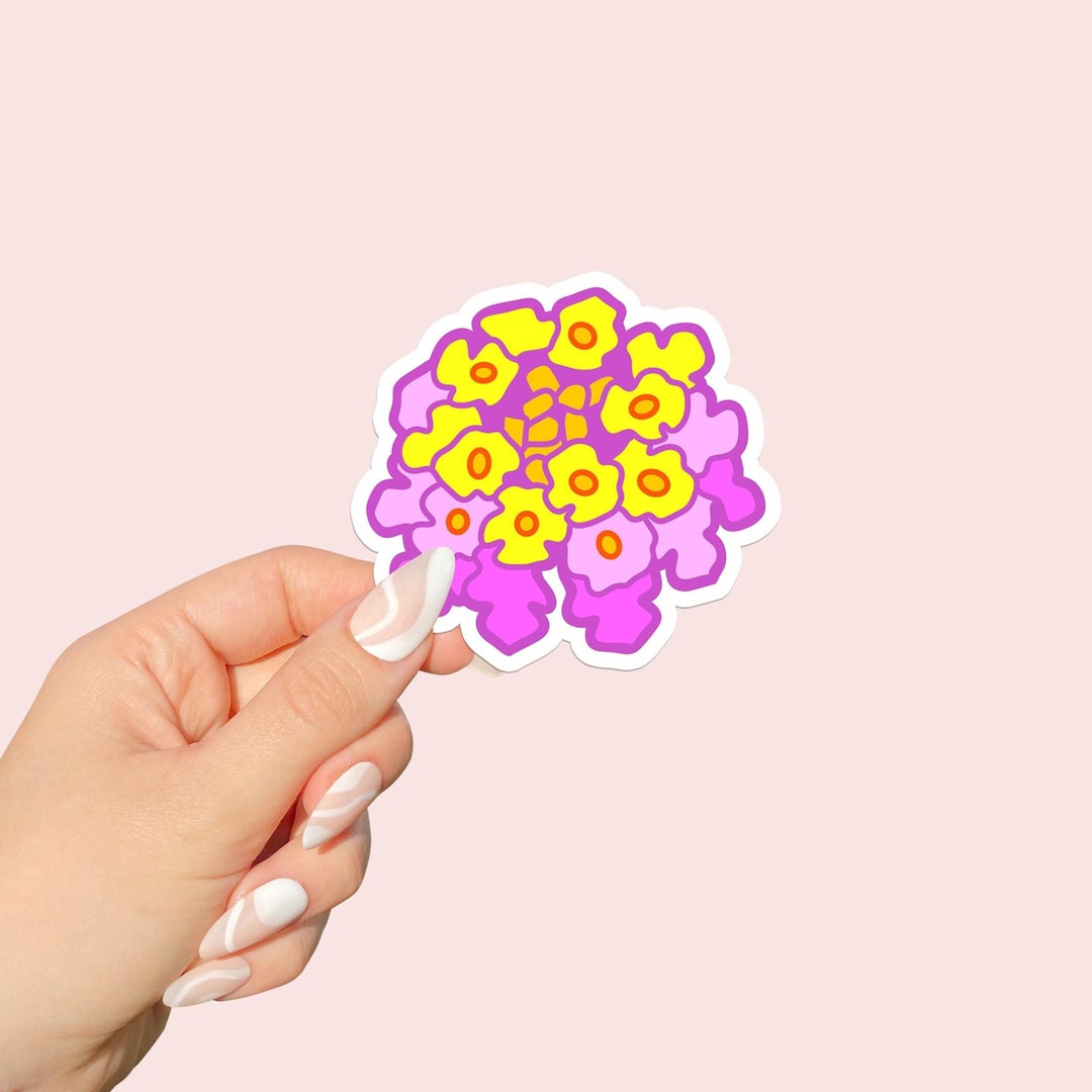 Lantana Personal Birth Flower Vinyl Sticker, September Birth Flower ...