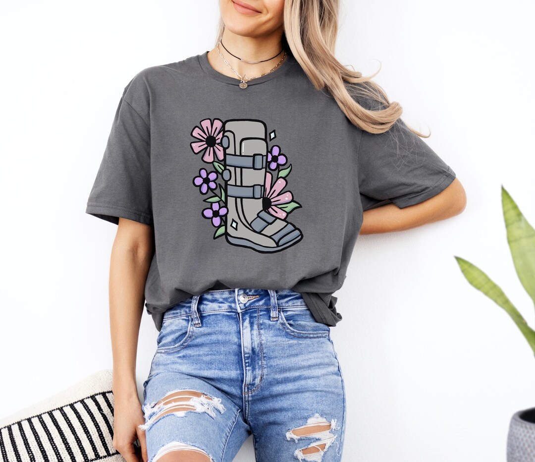 Broken Leg Shirt, Walking Boot Floral Broken Ankle Gift, Get Well Soon ...