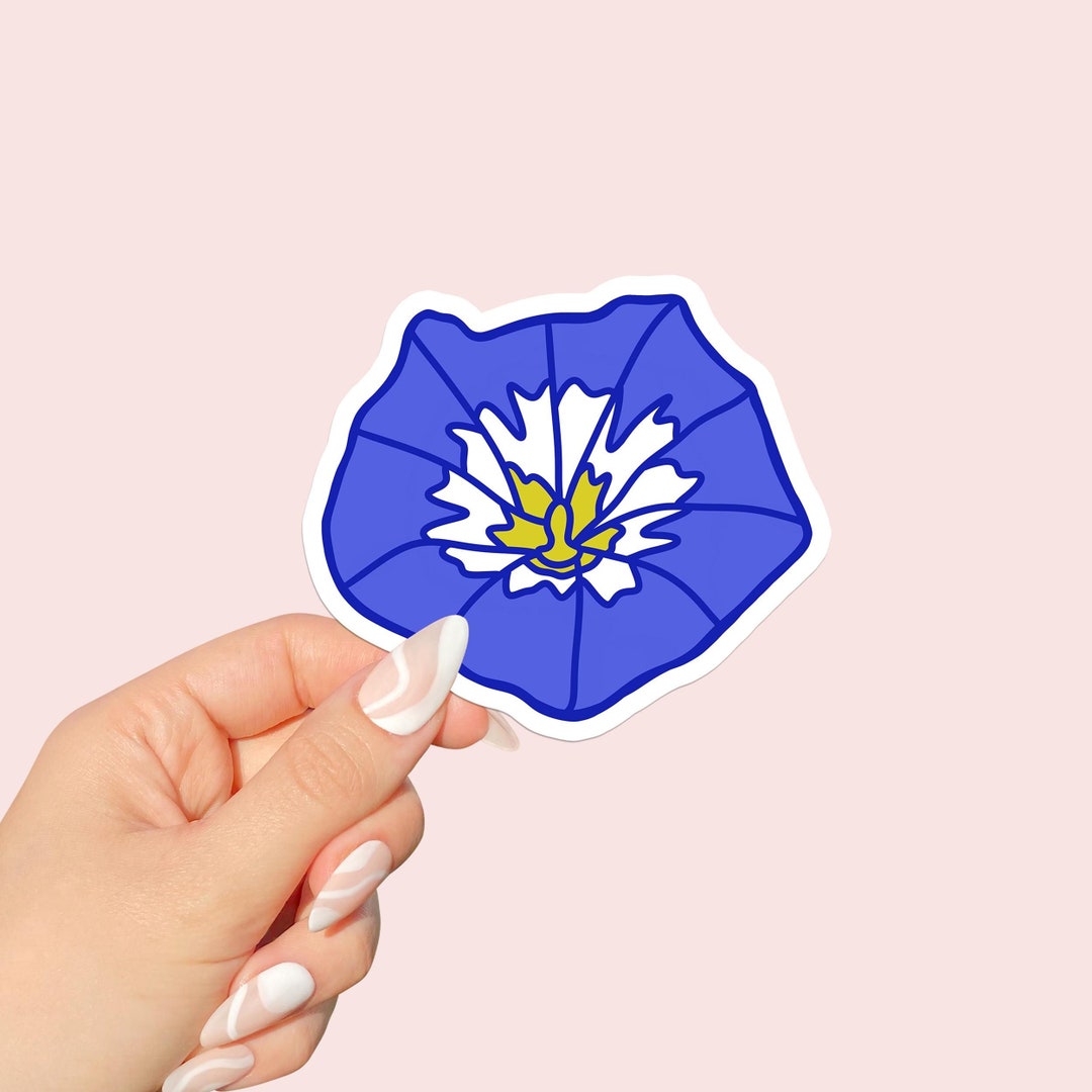 Morning Glory Personal Birth Flower Vinyl Sticker, September Birth ...
