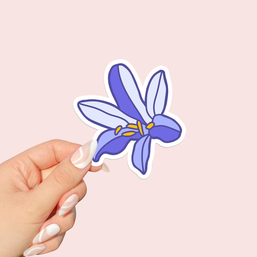 Lily of the Nile Personal Birth Flower Vinyl Sticker, May Birth Flower ...