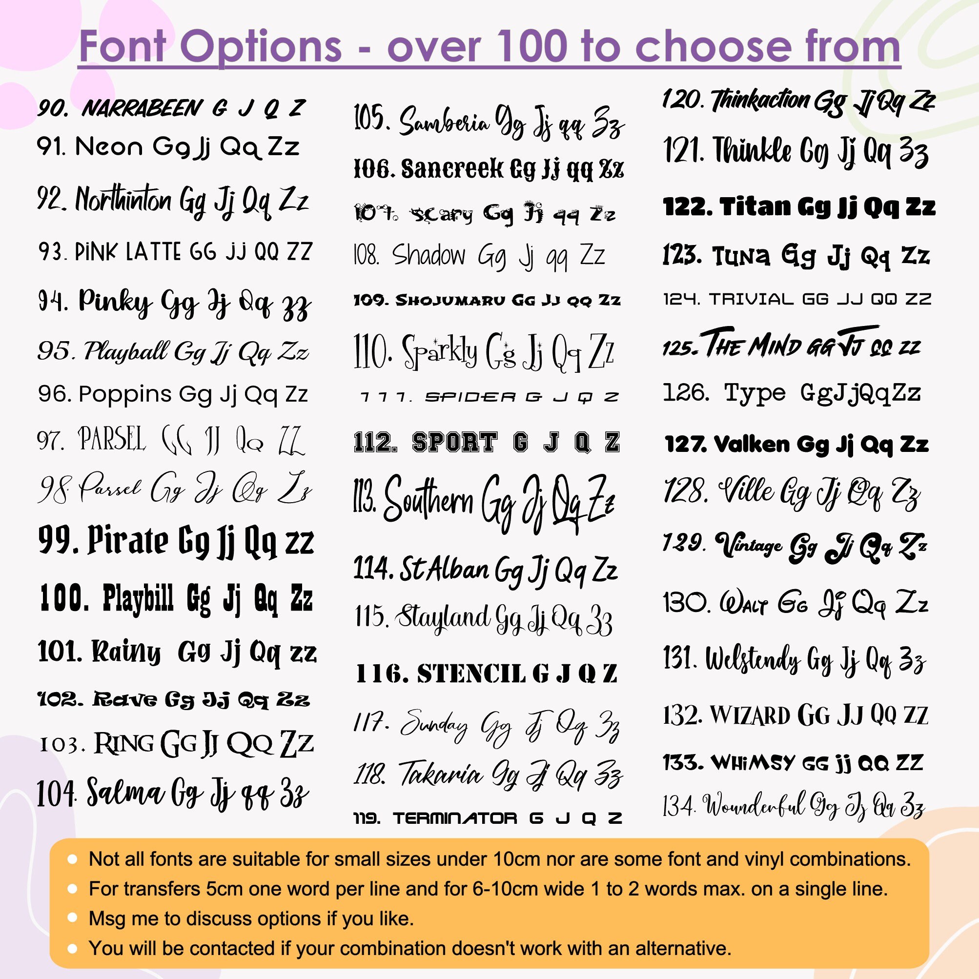 Custom Single Line Iron-on Transfer 5cm 21cm Wide - Etsy Australia