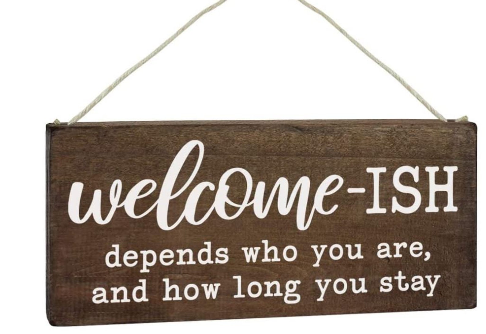 Front Door Funny Welcome-ish Hanging Wooden Plaque | Etsy