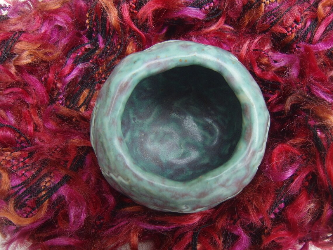 Textured Variegated Handbuilt Pottery Pod - Etsy