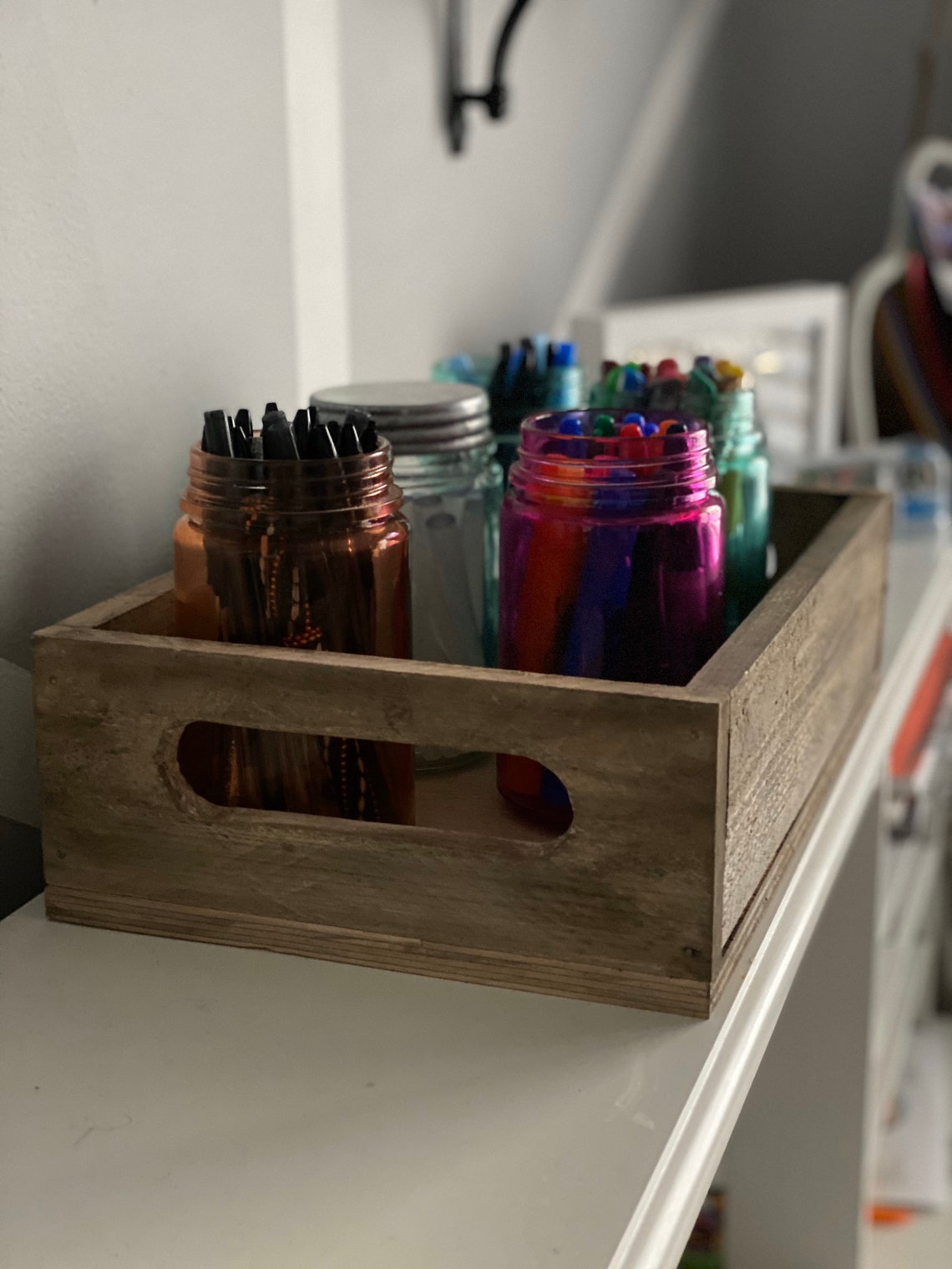 Wooden bin wooden basket rustic wooden bin storage basket | Etsy