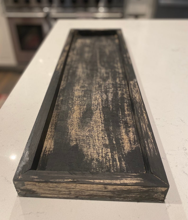 Rustic Wooden Tray: Handmade Farmhouse Table Decor - Etsy