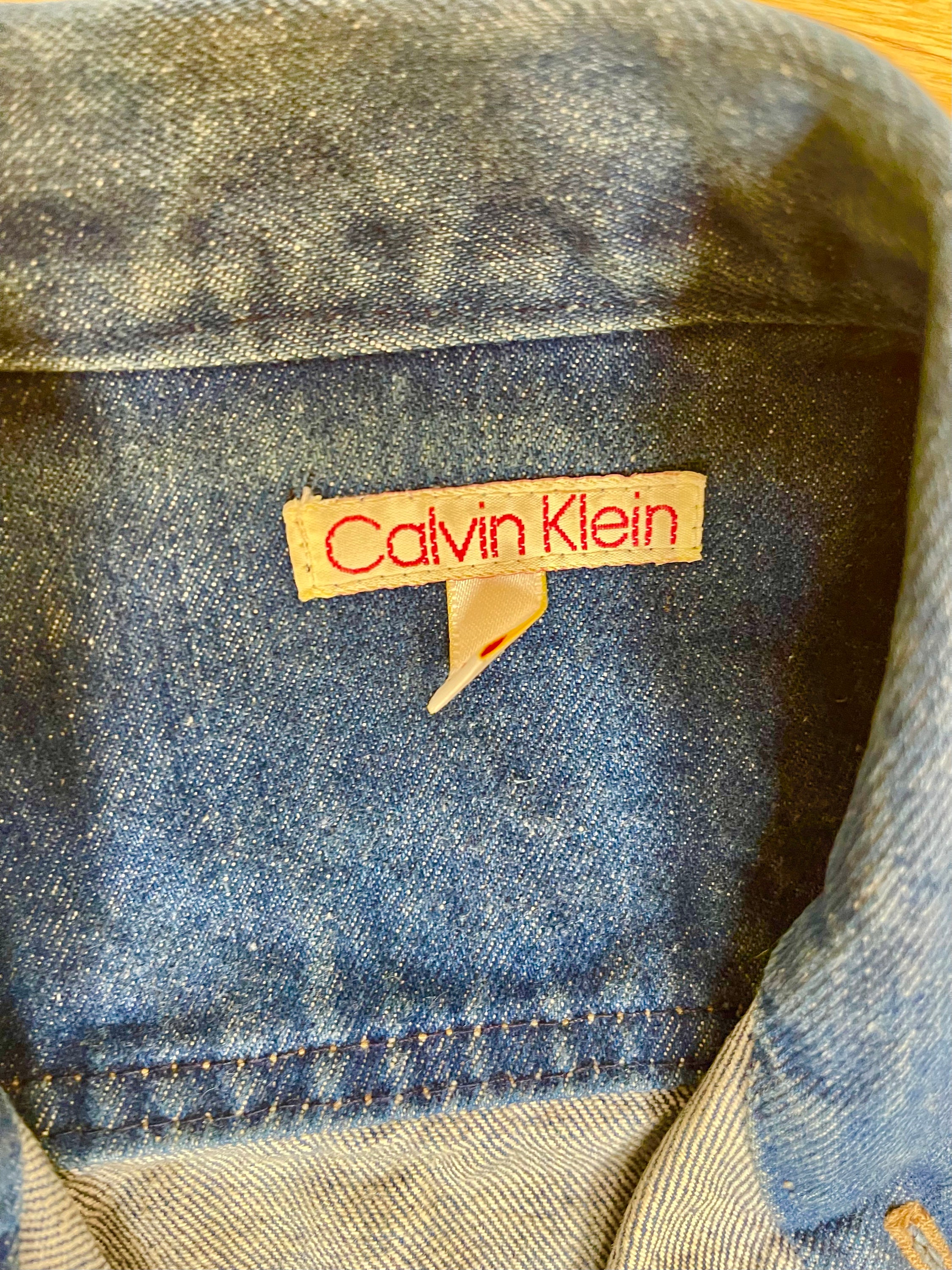 Calvin Klein JEAN DUNGAREE Jacket-vintage 1978ish Blue - Etsy
