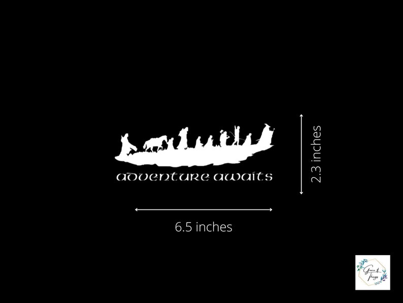 Lord of the Rings Inspired Car Decal, Adventure Awaits Decal, LOTR Car ...