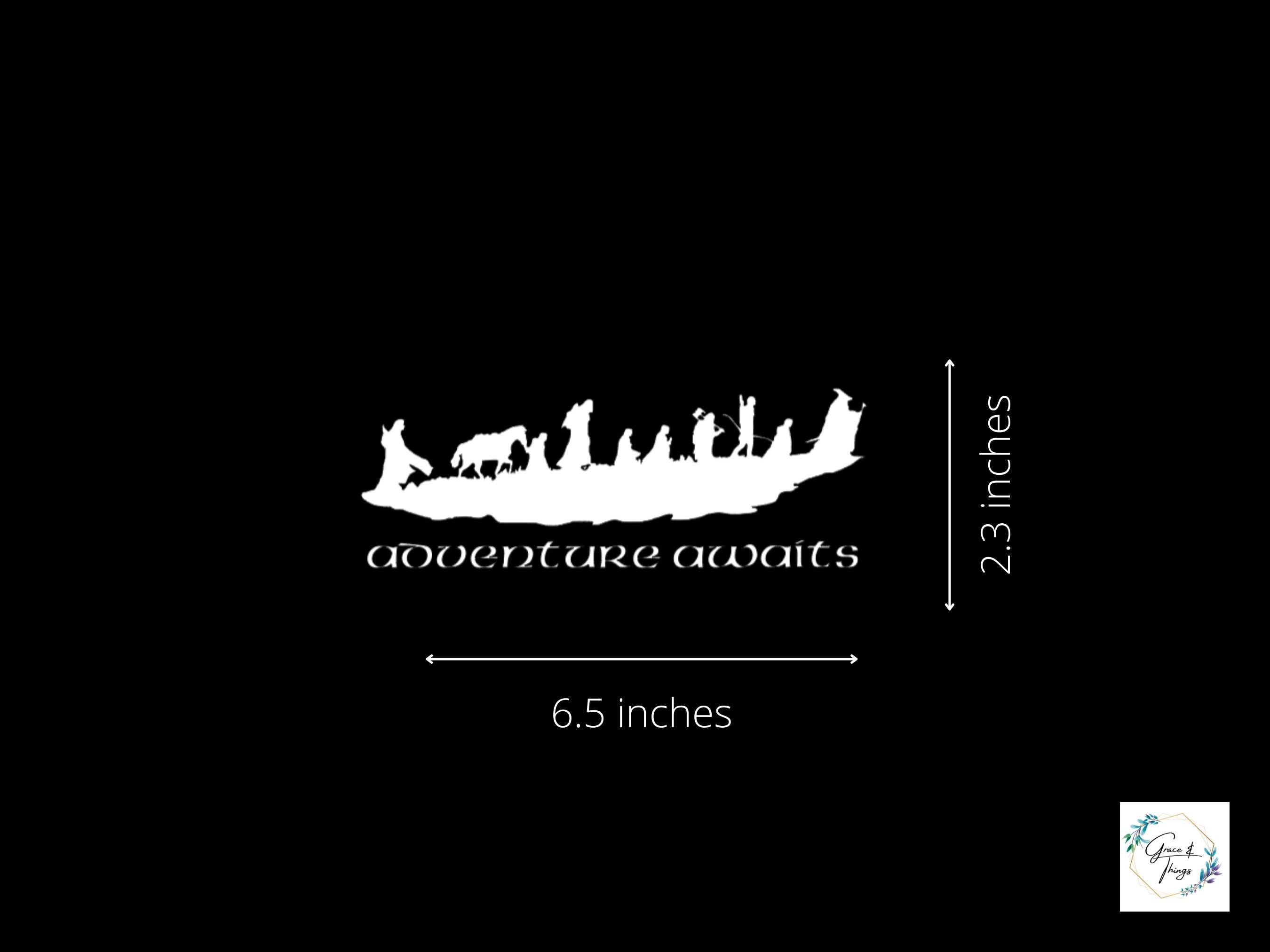 Lord of the Rings Inspired Car Decal, Adventure Awaits Decal, LOTR Car ...