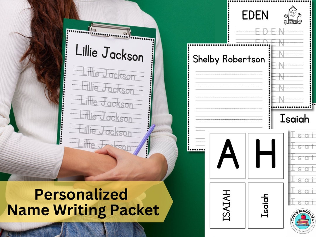 Custom Name Tracing Sheet Handwriting Practice Personalized Name Trace ...