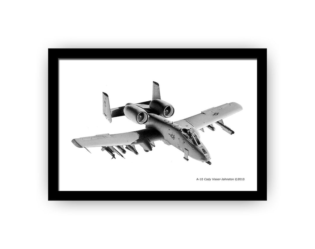 A-10 Thunderbolt II 'warthog' Pencil Drawing 5x7 Print - Etsy