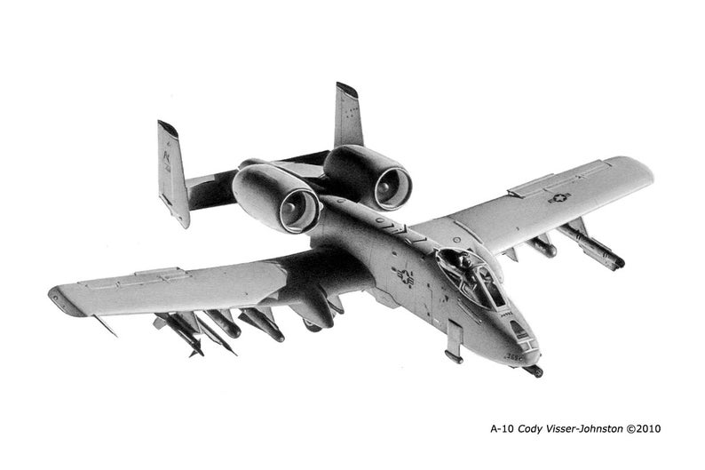 A-10 Thunderbolt II 'warthog' Pencil Drawing 5x7 Print - Etsy