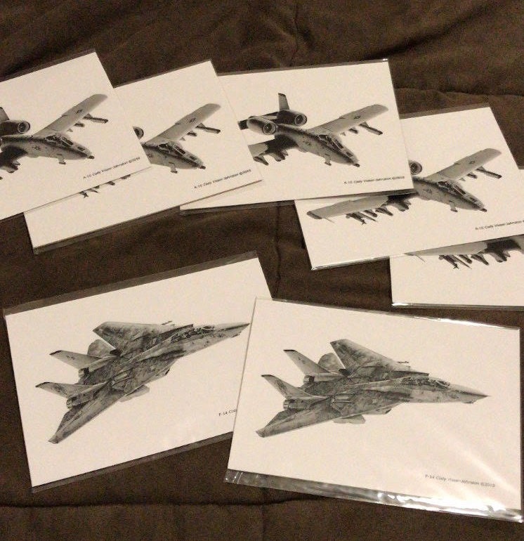 A-10 Thunderbolt II 'warthog' Pencil Drawing 5x7 Print - Etsy