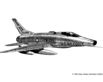 F-100 Super Sabre front F100 Super Sabre Super Saber F100 - Etsy