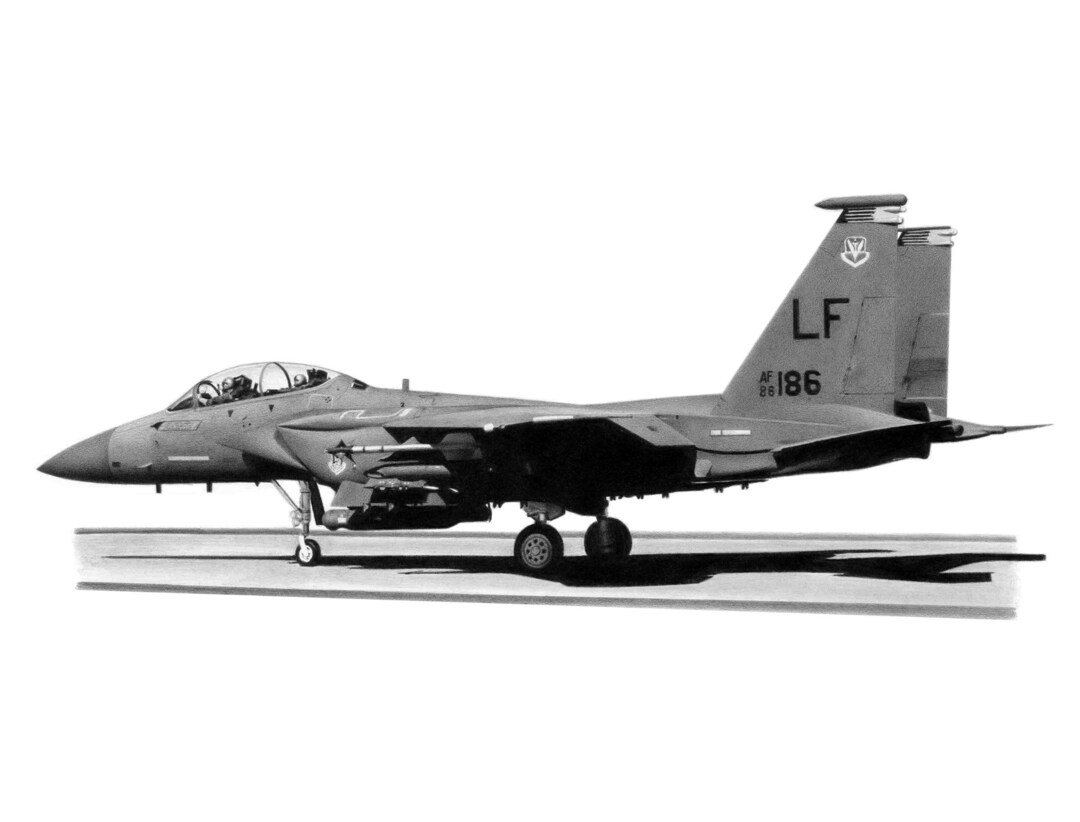 F-15E Strike Eagle Multirole Fighter Pencil Drawing 8.5x11 Print - Etsy