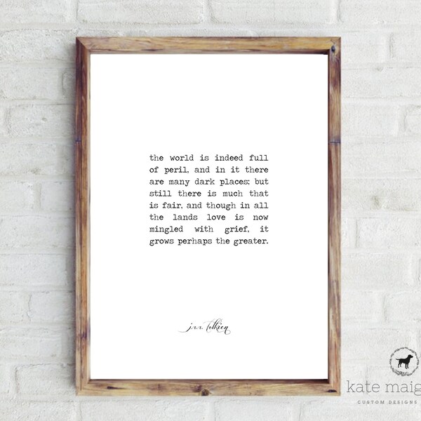 Jrr Tolkien Quote - Etsy