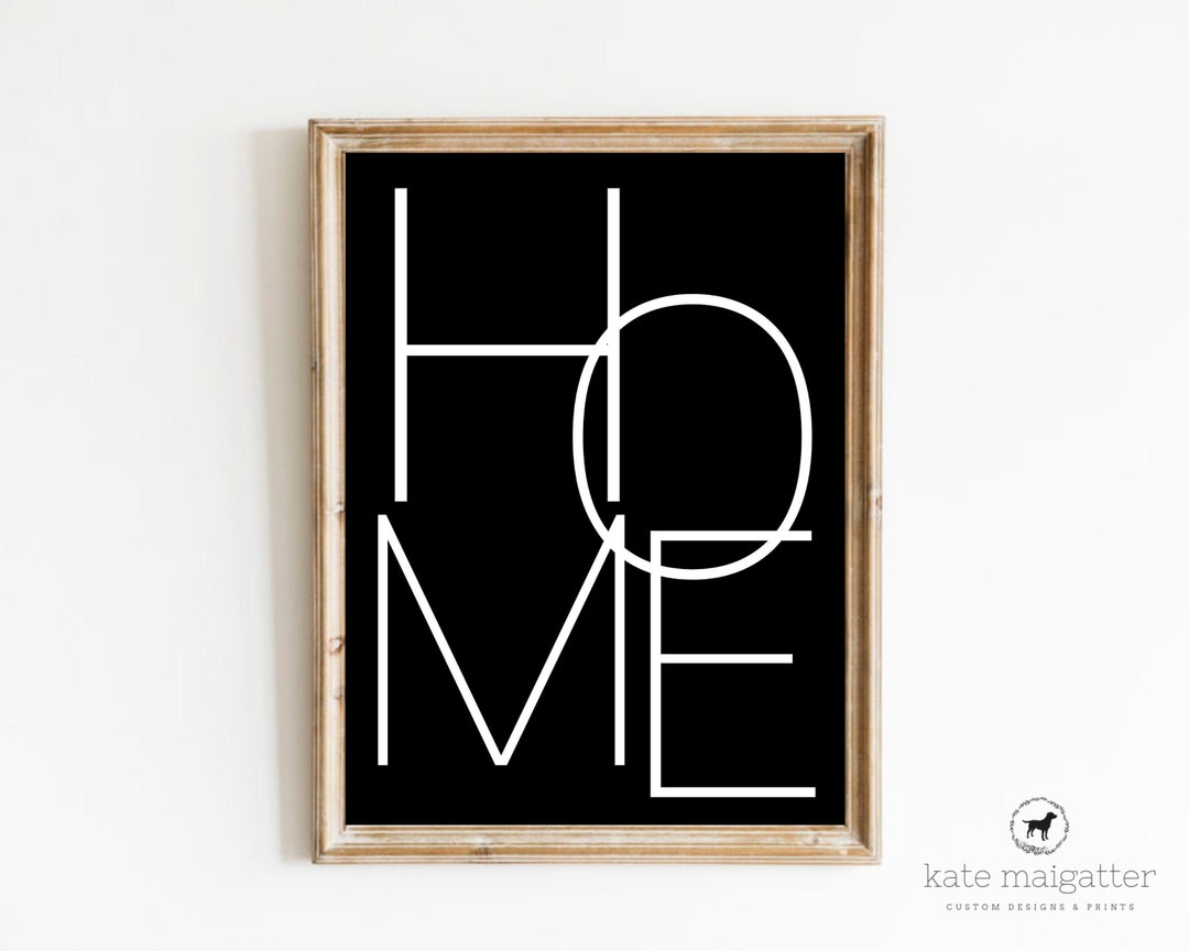 Home Sign, Home Print, Home Word Printable, Home Typography Print, Home ...