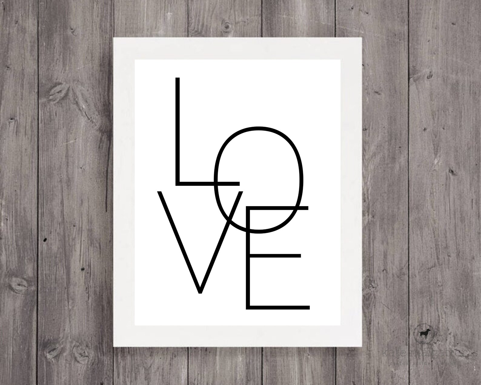 Love Sign Love Word Printable Love Typography Print Love - Etsy