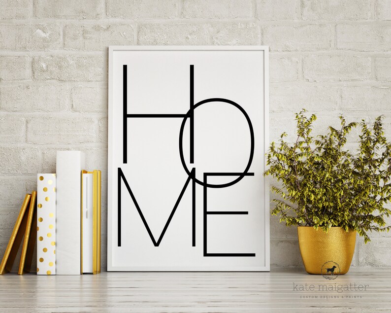 Home Sign Home Print Home Word Printable Home Typography - Etsy Canada