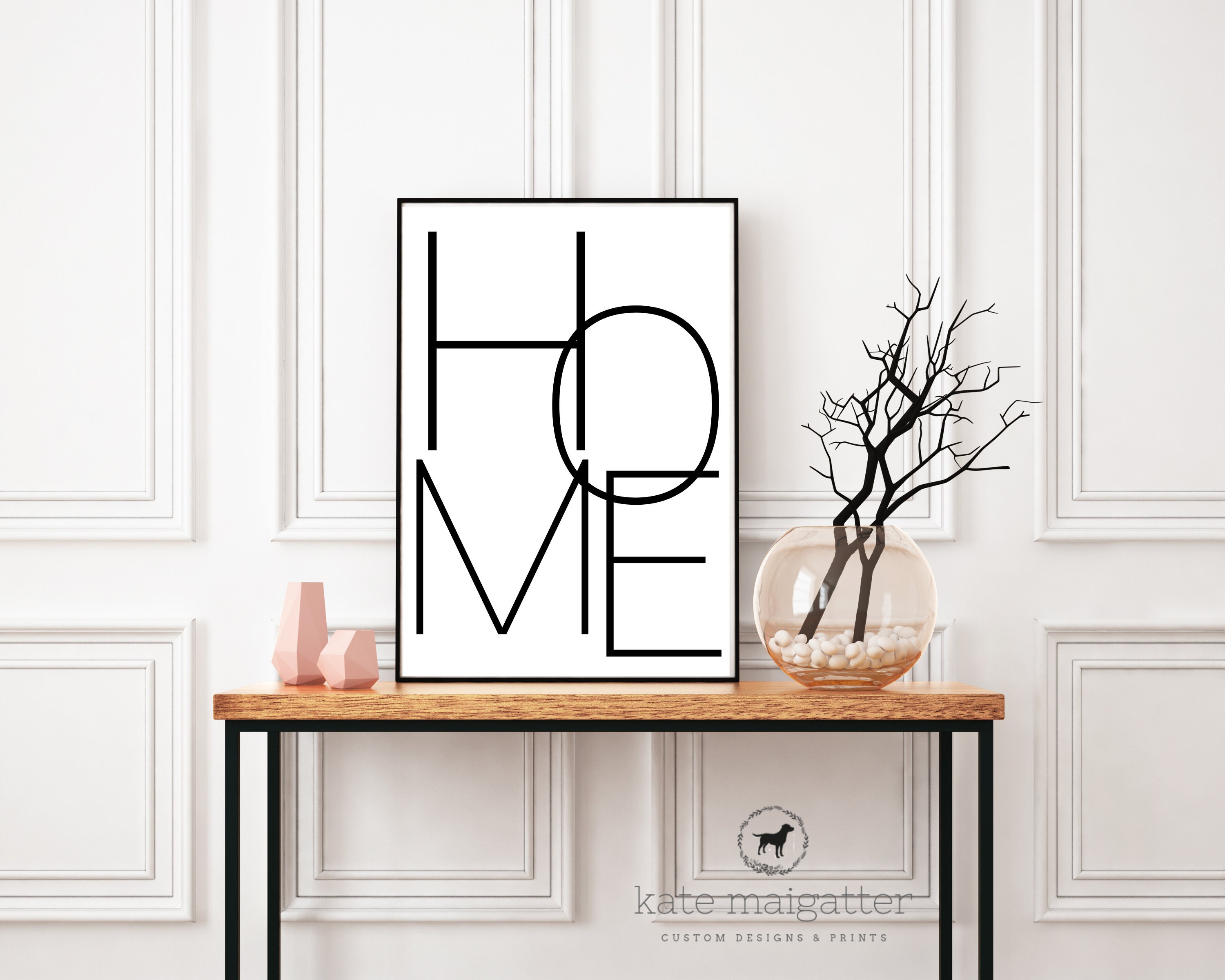Home Sign Home Print Home Word Printable Home Typography | Etsy