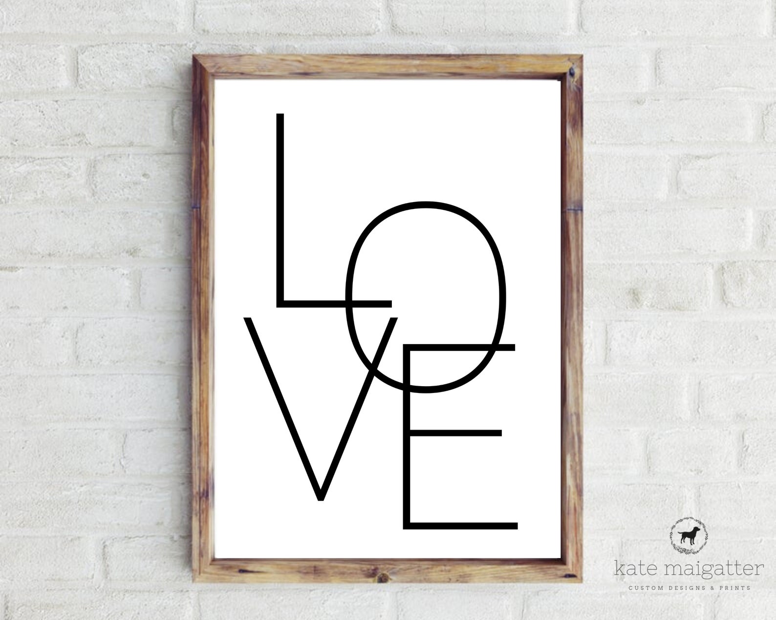 Love Sign Love Word Printable Love Typography Print Love - Etsy
