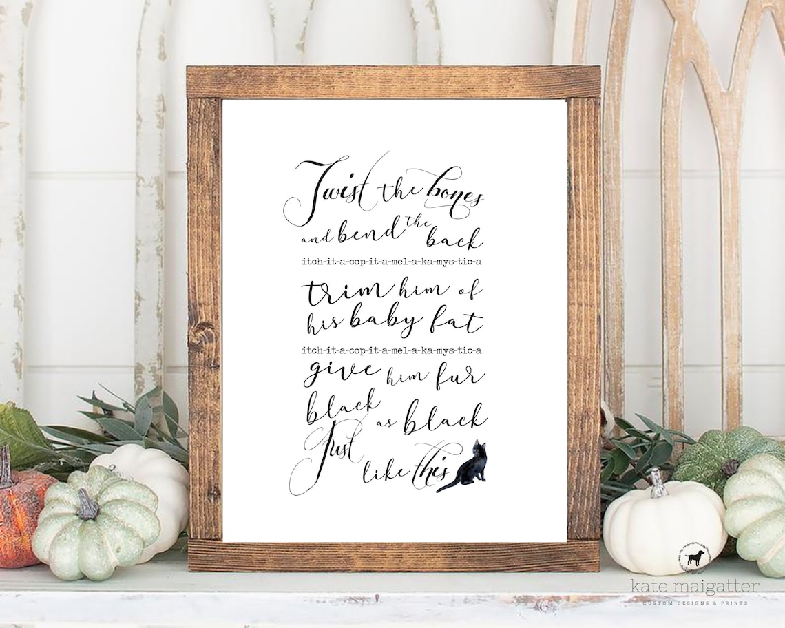 Hocus Pocus Printable Hocus Pocus Spell Print Halloween - Etsy