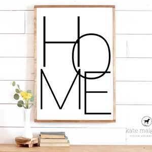 Home Sign, Home Print, Home Word Printable, Home Typography Print ...