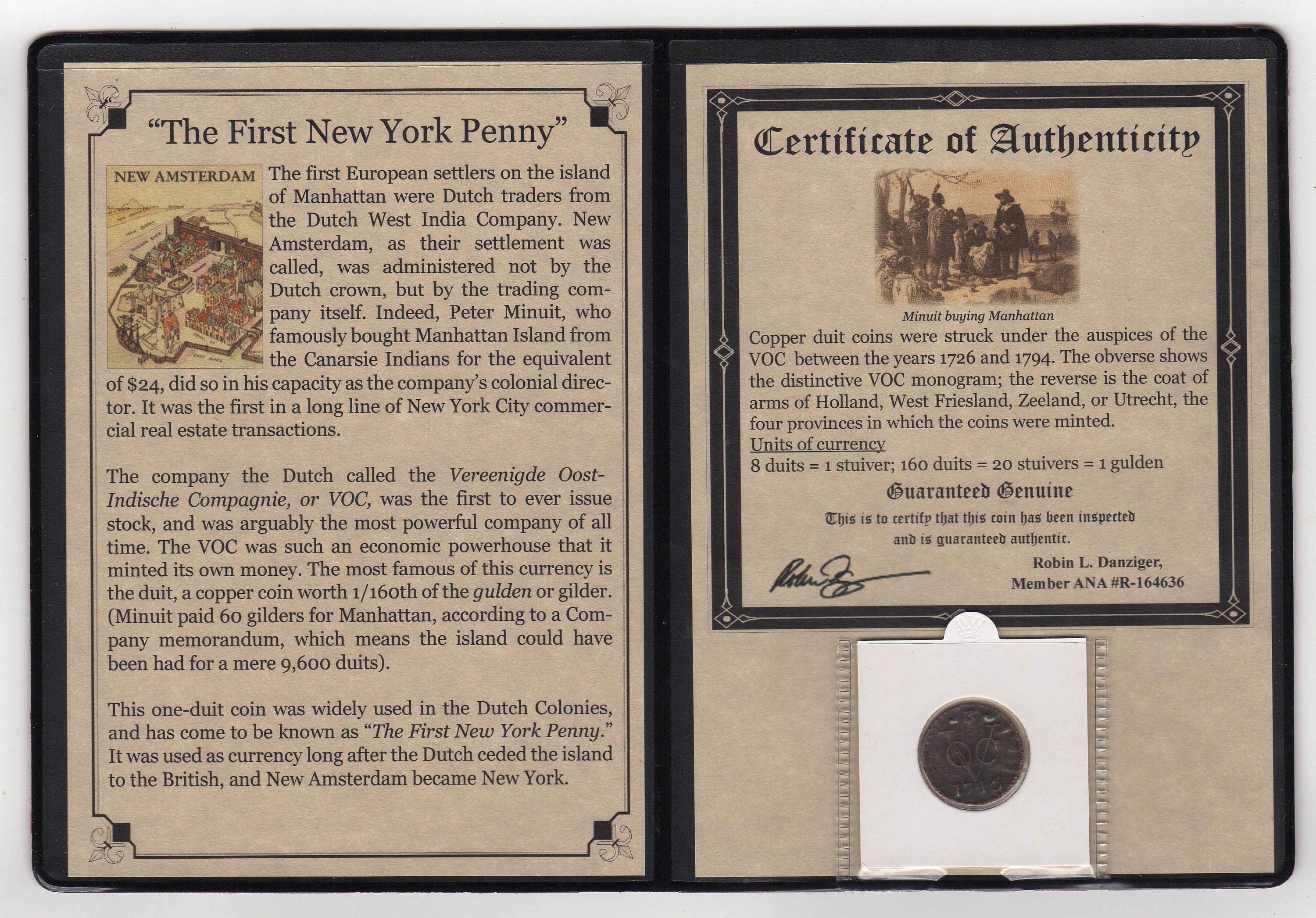 1786 One Dutch Duit Coin the First New York Penny - Etsy