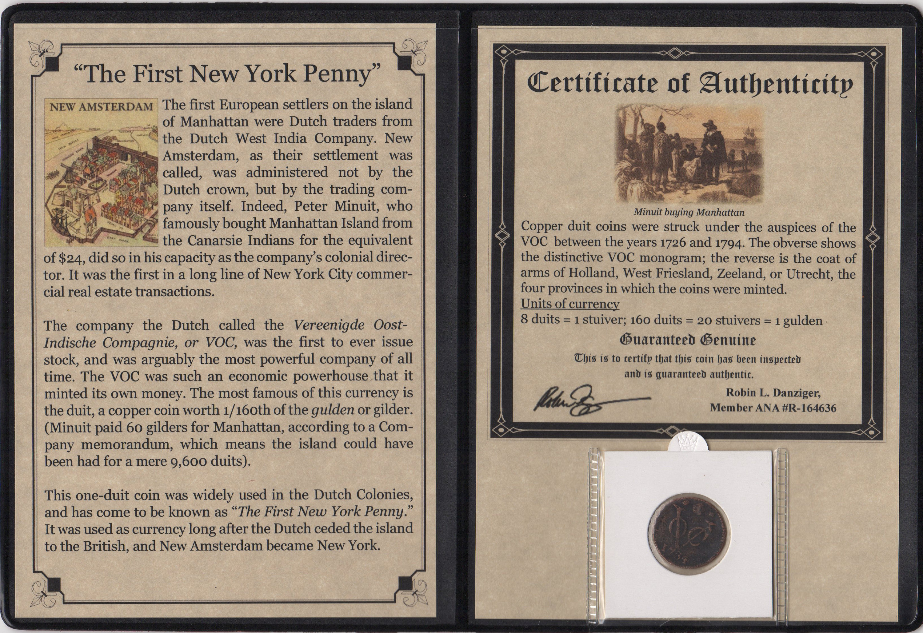 1786 One Dutch Duit Coin the First New York Penny | Etsy