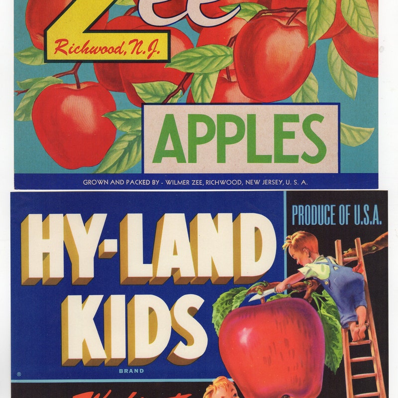 Apple Labels - Etsy