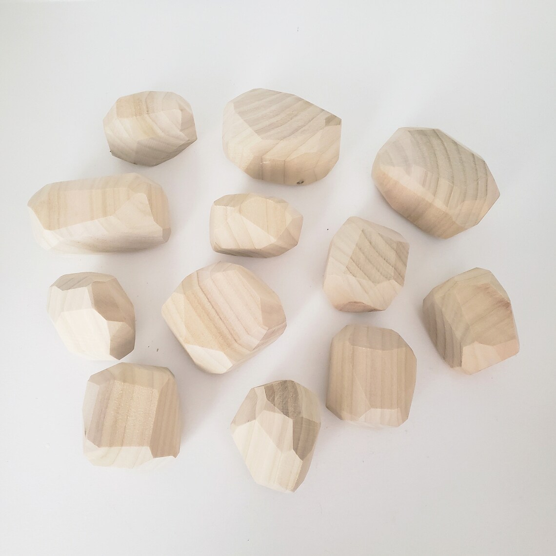 Wood stacking stones / blocks set of 12 unfinished | Etsy