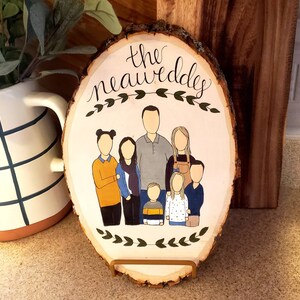 Custom Family Handpainted Wood Cookie - Etsy