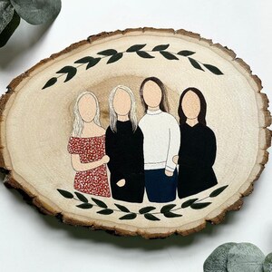 Custom Family Handpainted Wood Cookie - Etsy