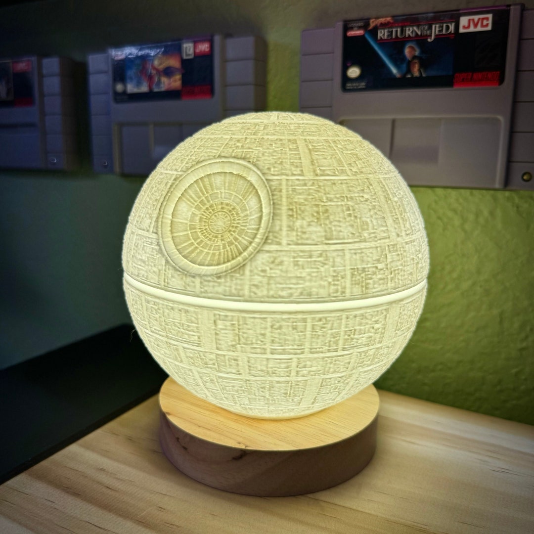 Star Wars Death Star Inspired Glowing LED Lamp: Unique Lithophane ...