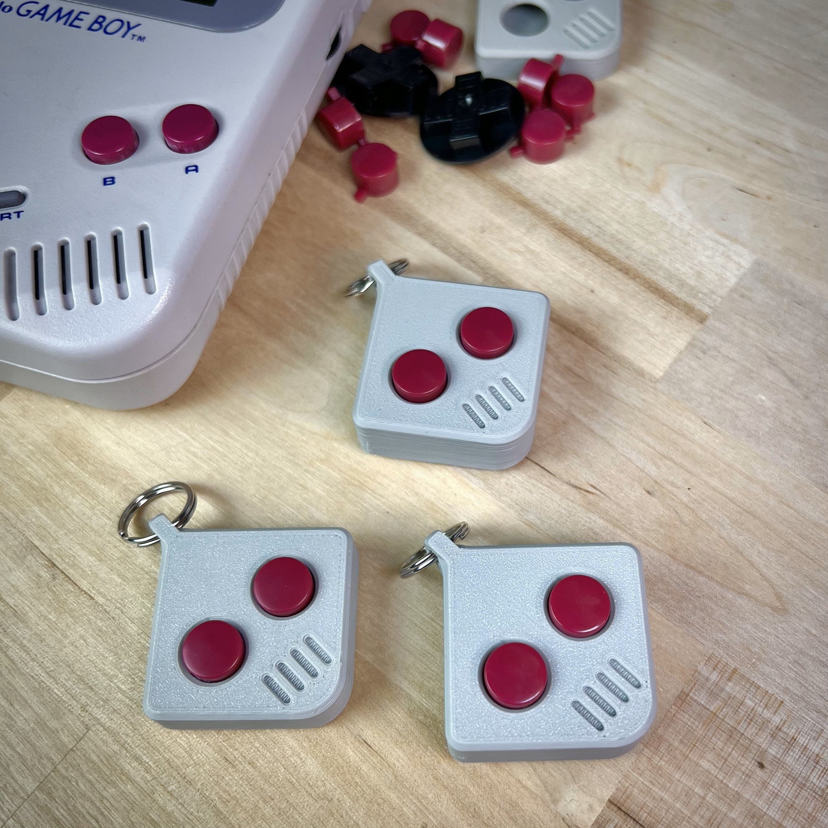 Game Boy Button Keychain AirTag Case / Holder - Etsy