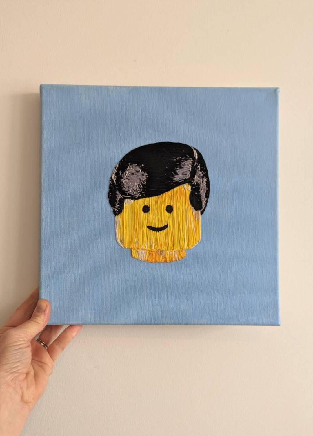 Hand Embroidered Iconic Lego Head. - Etsy