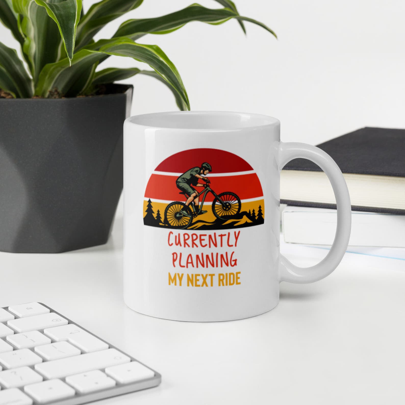 Mountain Bike Coffee Mug Currently Planning My Next Ride Mountain Biker ...