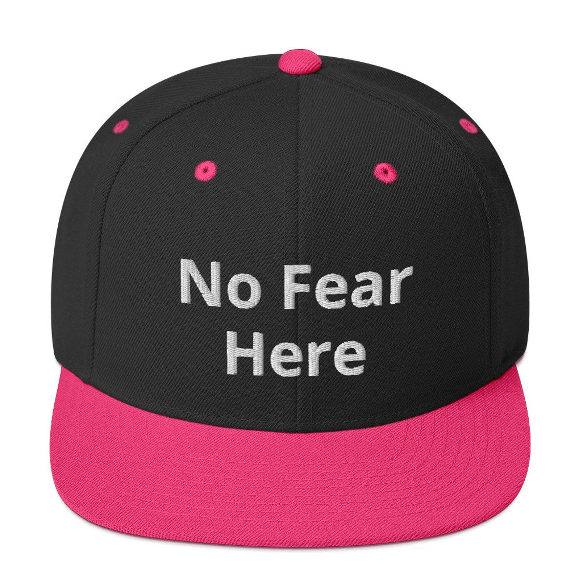 No Fear Here Embroidered Snapback Hat - Etsy