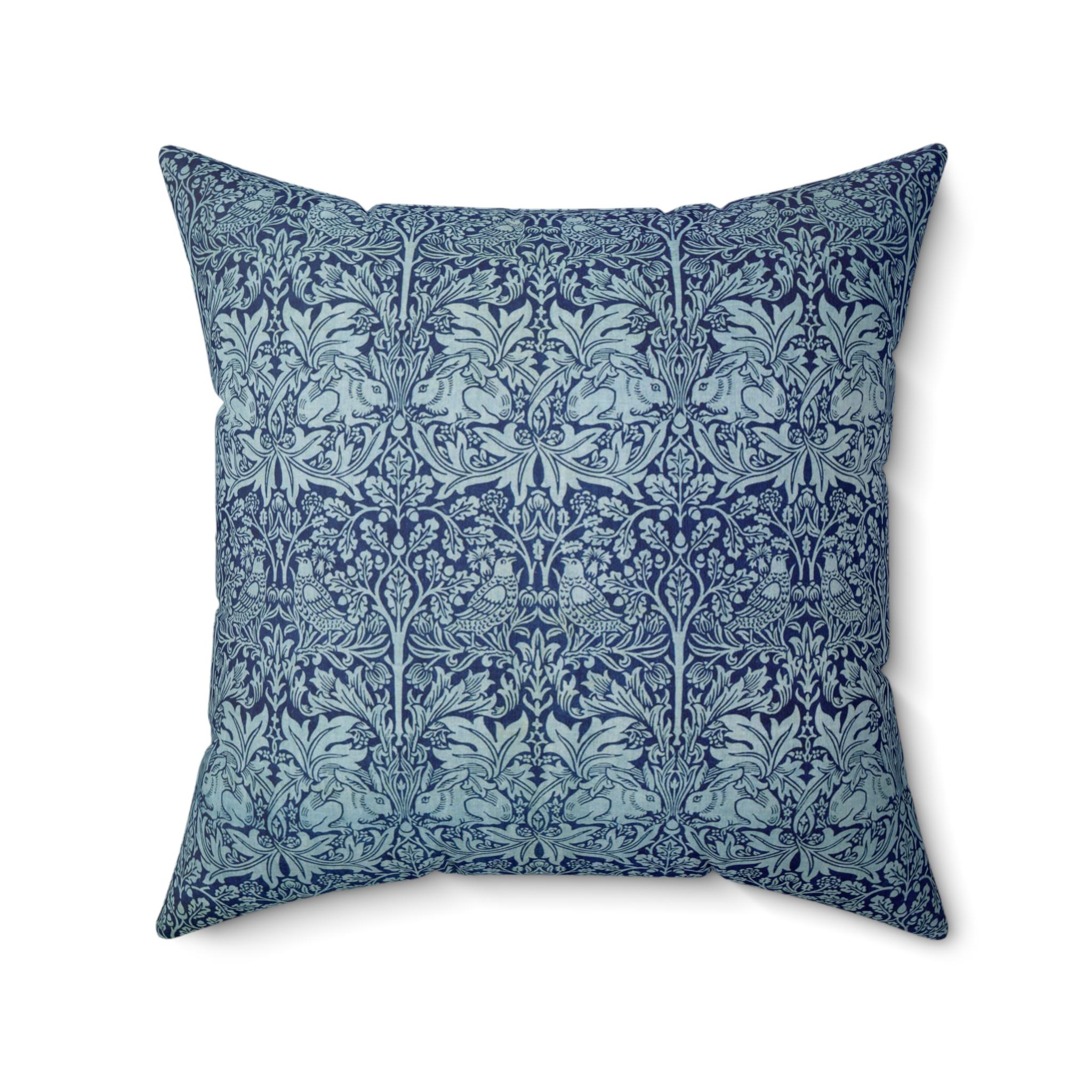 William Morris Brer Rabbit Pillow | Vintage Botanical Cushion - Etsy