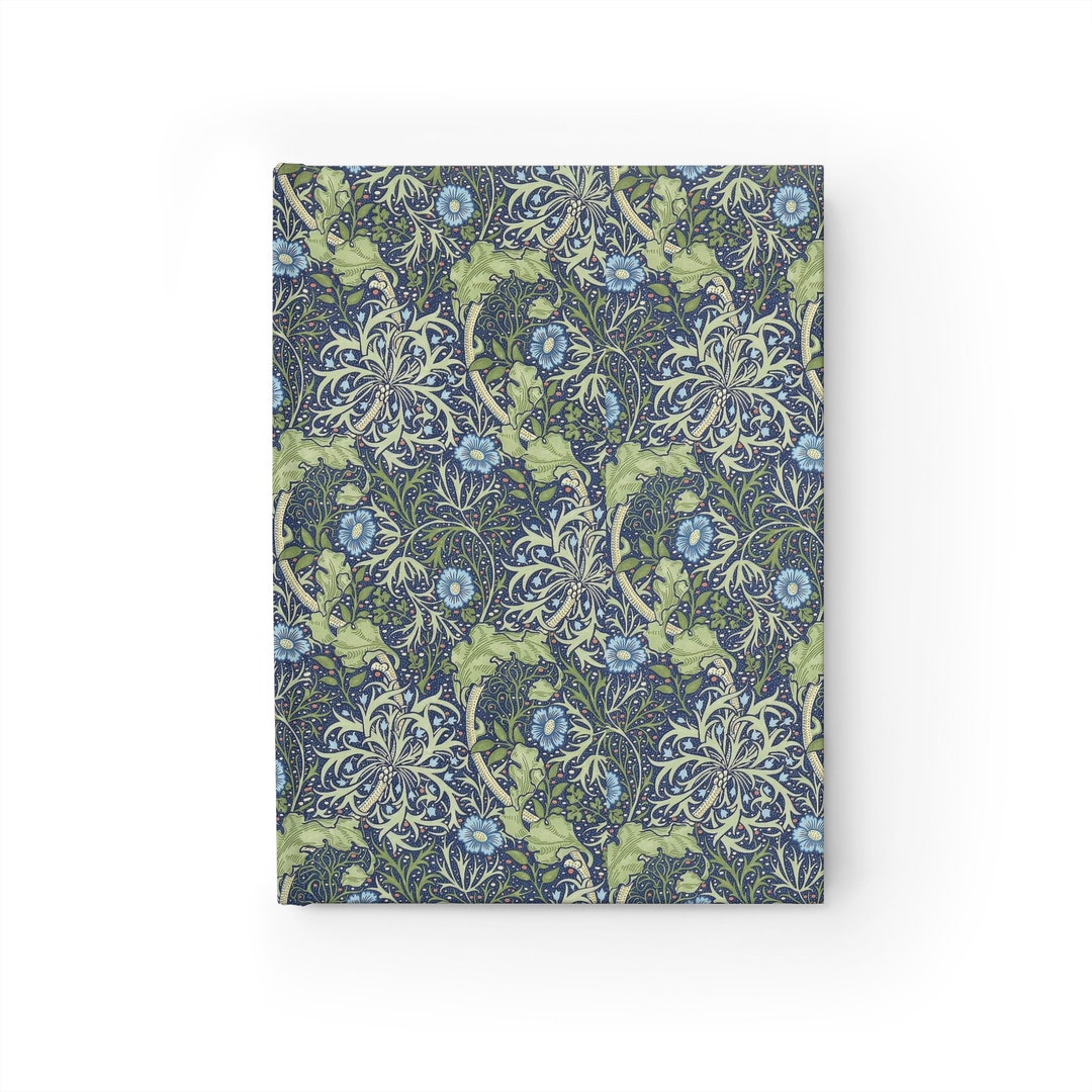 William Morris Seaweed Floral Journal: Art Deco Ruled Line Notebook - Etsy