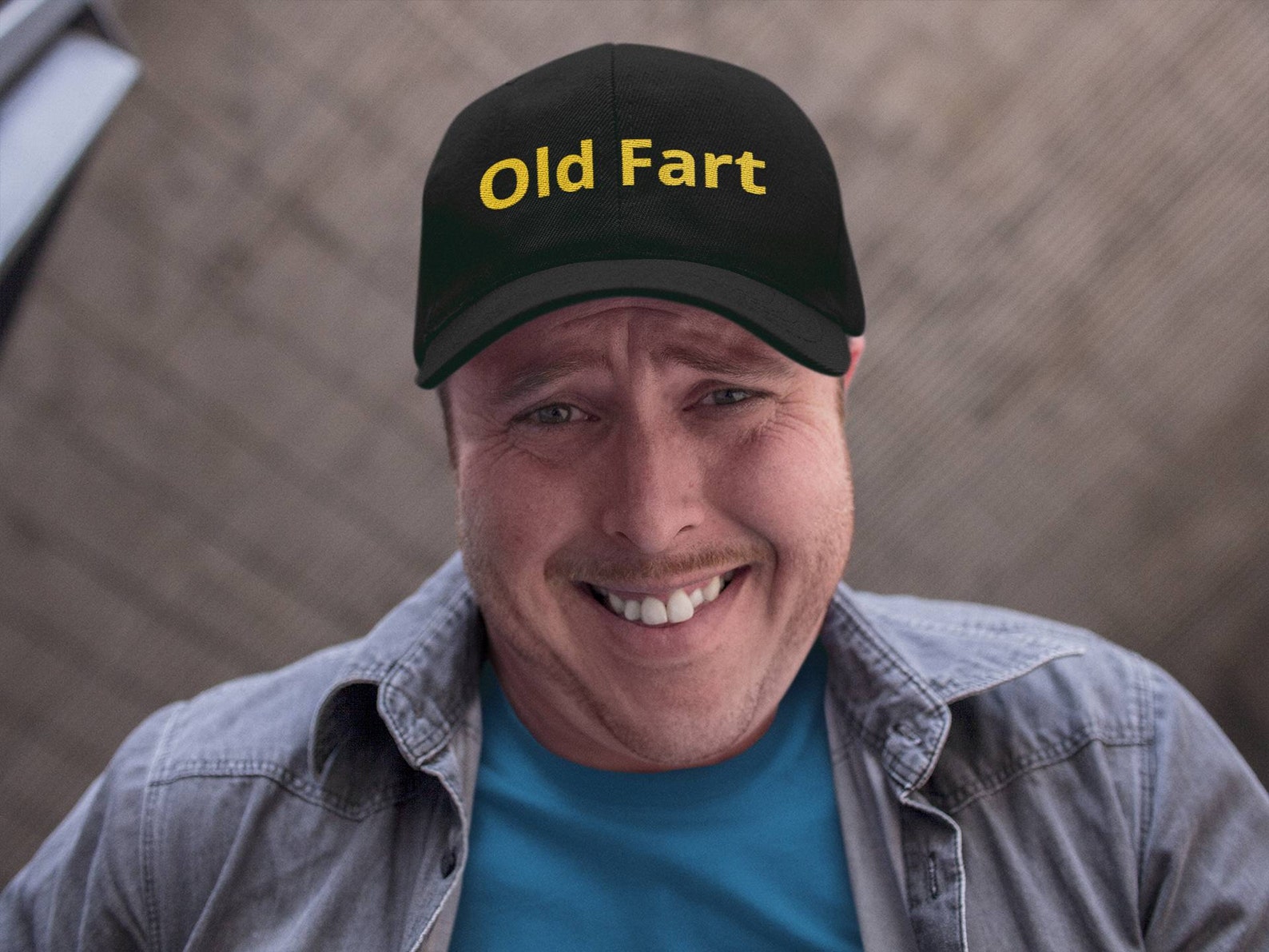 Funny Embroidered Dad Hat - Old Fart Denim Dad Hat - Gifts for Men ...