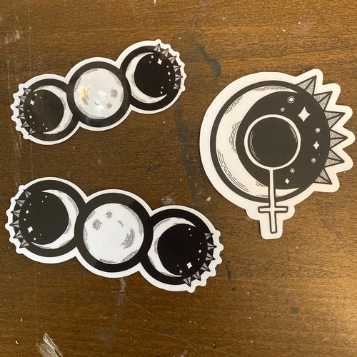 Celestial Goddess Sticker Boho Sticker Moon Sticker | Etsy