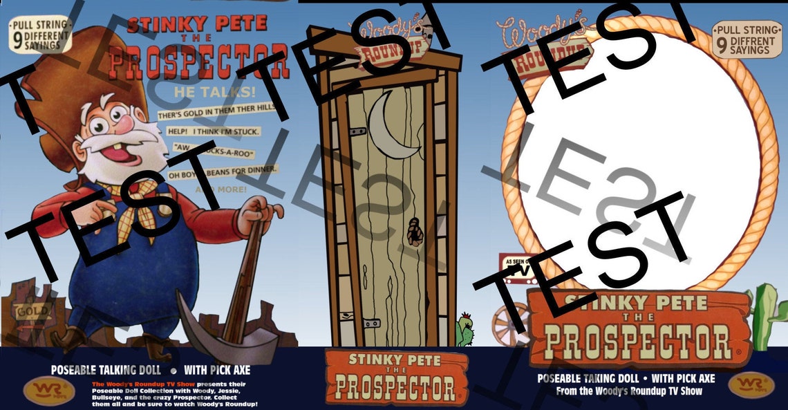 Toy Story 2 Woody's Roundup Stinky Pete the Prospector Custom Box Image ...