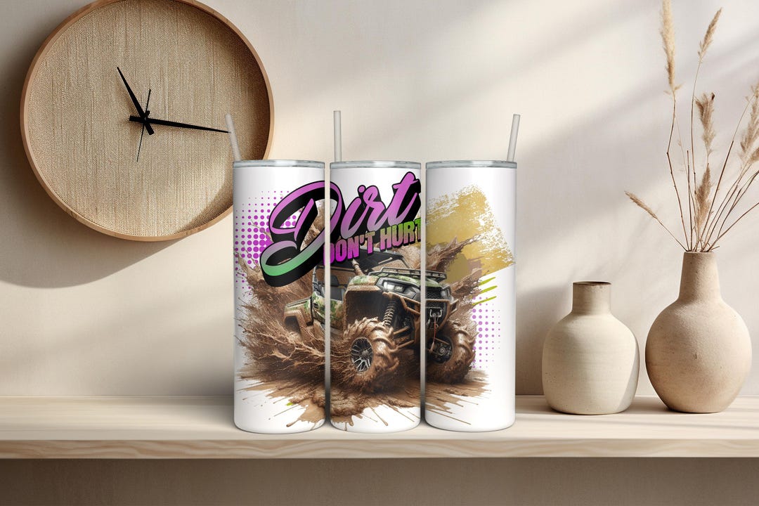 ATV Mudding Tumbler Wrap: 20 Oz Skinny Sublimation Design (digital ...
