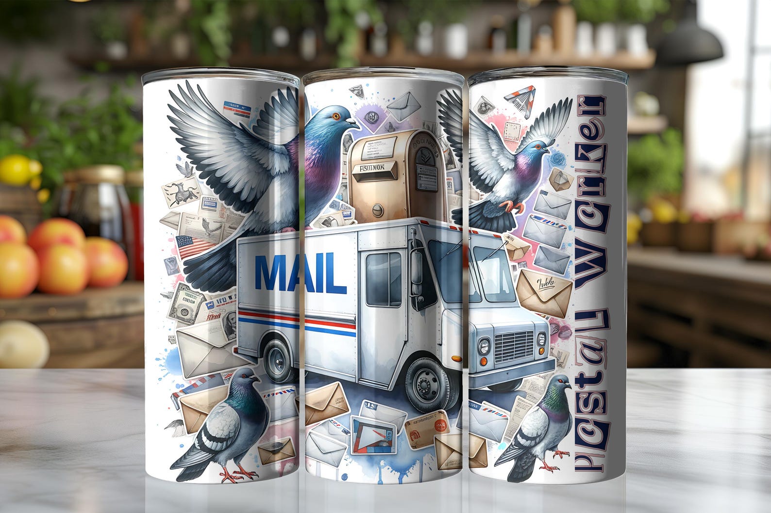 Mail Carrier Tumbler Wrap: Postal Worker Design (digital Download) - Etsy