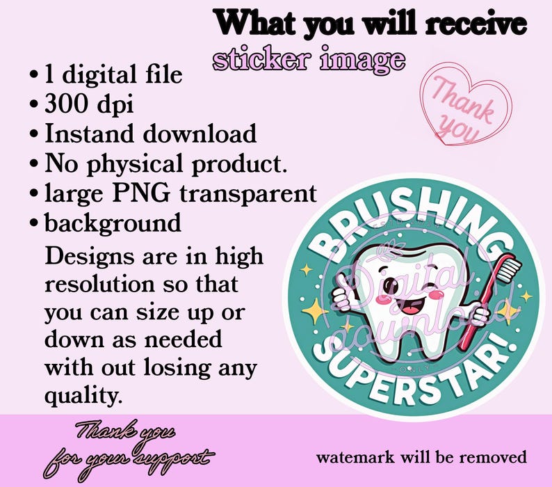 Printable Dentist Stickers Cute Dental Clinic Planner Stickers for ...