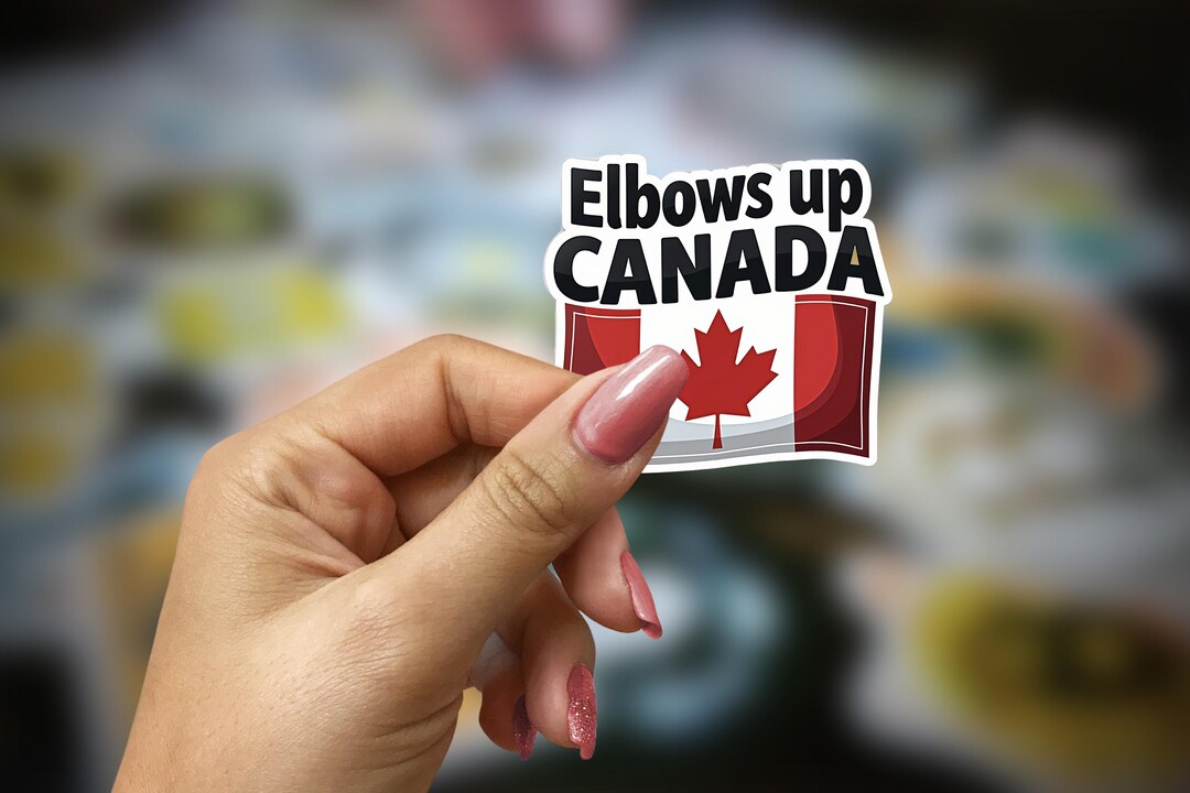 Elbows up Canada Printable Sticker, Canadian Pride Sticker Download ...