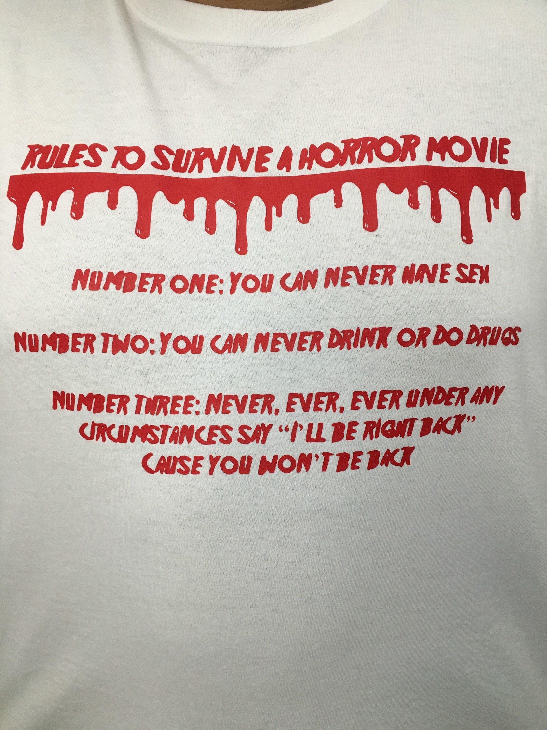 Horror Movie “the Rules” Shirt - Etsy