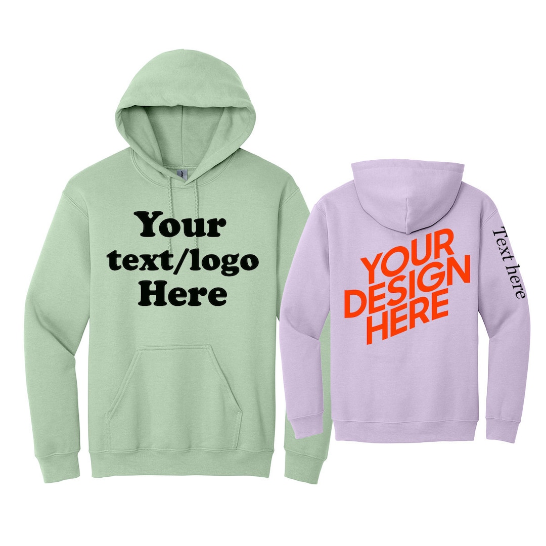 Custom Heavy Blend Hoodie, Add Your Text/logo/design. Personalized ...