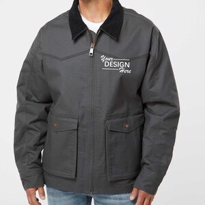 Customized Canvas Jacket, Custom Embroidered Work Jacket, Water ...