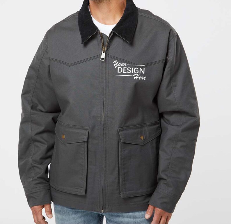 Customized Canvas Jacket, Custom Embroidered Work Jacket, Water ...